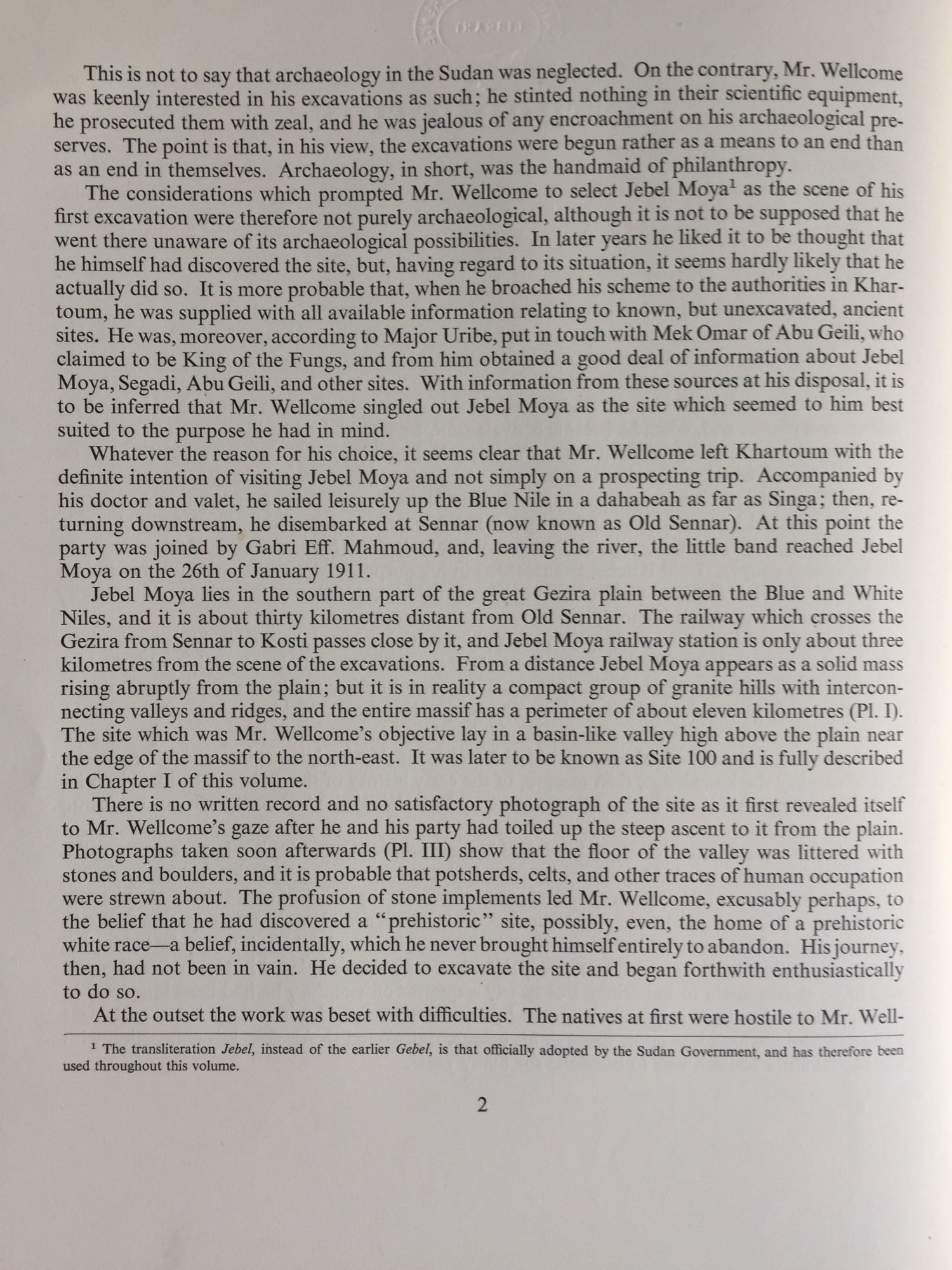 Jebel Moya, volume I. Part 1: Text. Part 2: Plates complete set ...